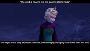 Elsa's facial expressions during "Let It Go", in Disney's "Frozen" - NaClhv