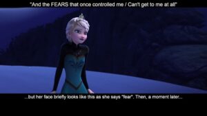 Elsa's facial expressions during "Let It Go", in Disney's "Frozen" - NaClhv